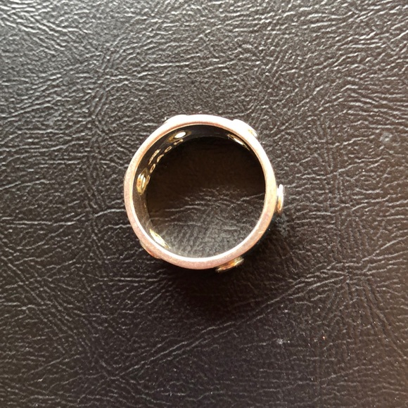 Coach | Jewelry | Coach Enamel And Sterling Silver Grommet Ring New ...
